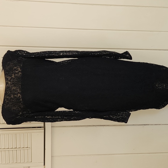 Dior | Dresses | Cd De Christian Dior Black Lace Midi Dress 8s Vintage ...